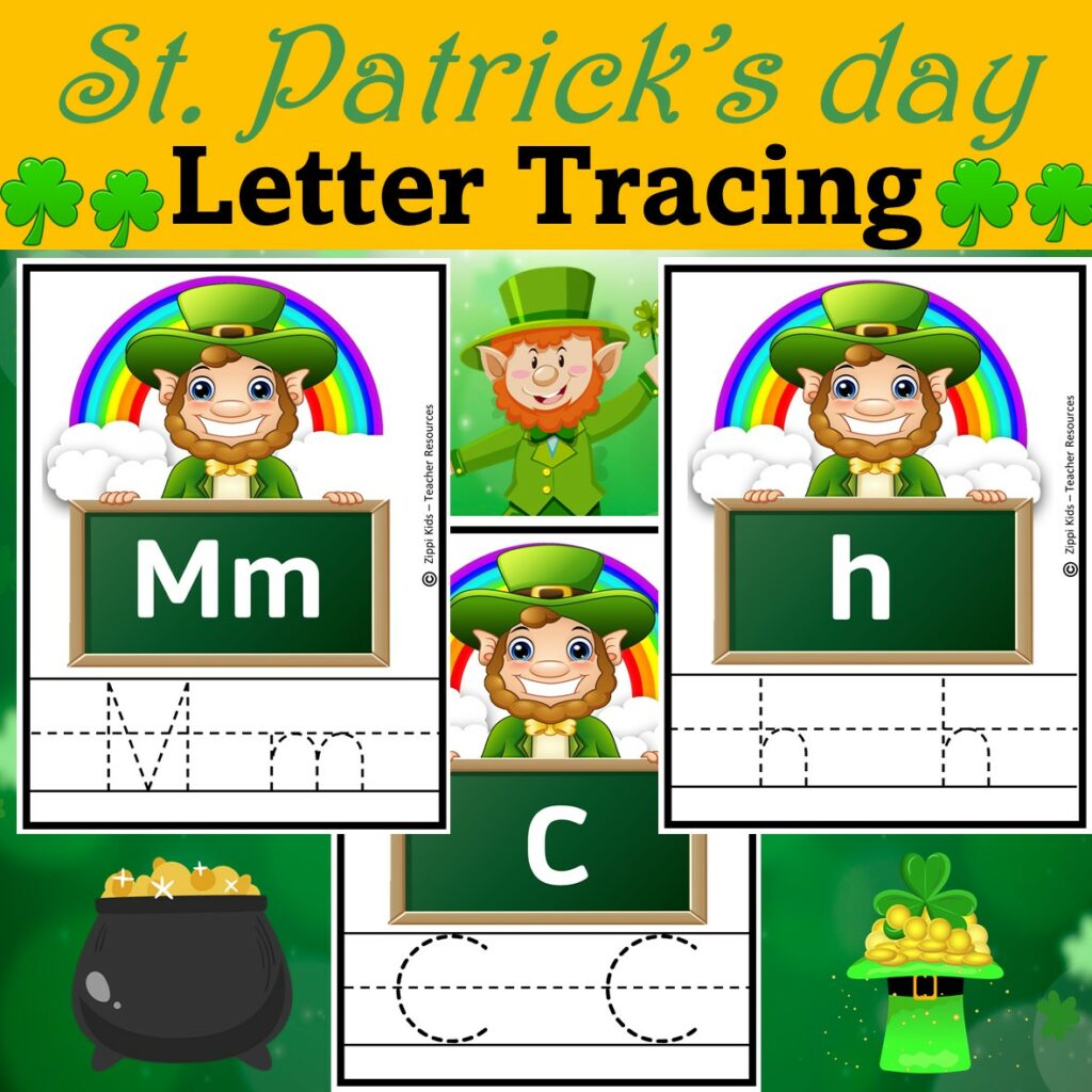 St Patricks Day Literacy & Math Centers Task Cards | Made By Teachers