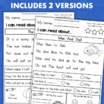 Kindergarten Reading Comprehension Decodable Passages - Made By Teachers