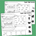 Kindergarten Sight Word Practice High Frequency - Made By Teachers