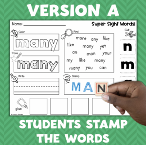 Kindergarten Sight Word Practice High Frequency - Made By Teachers