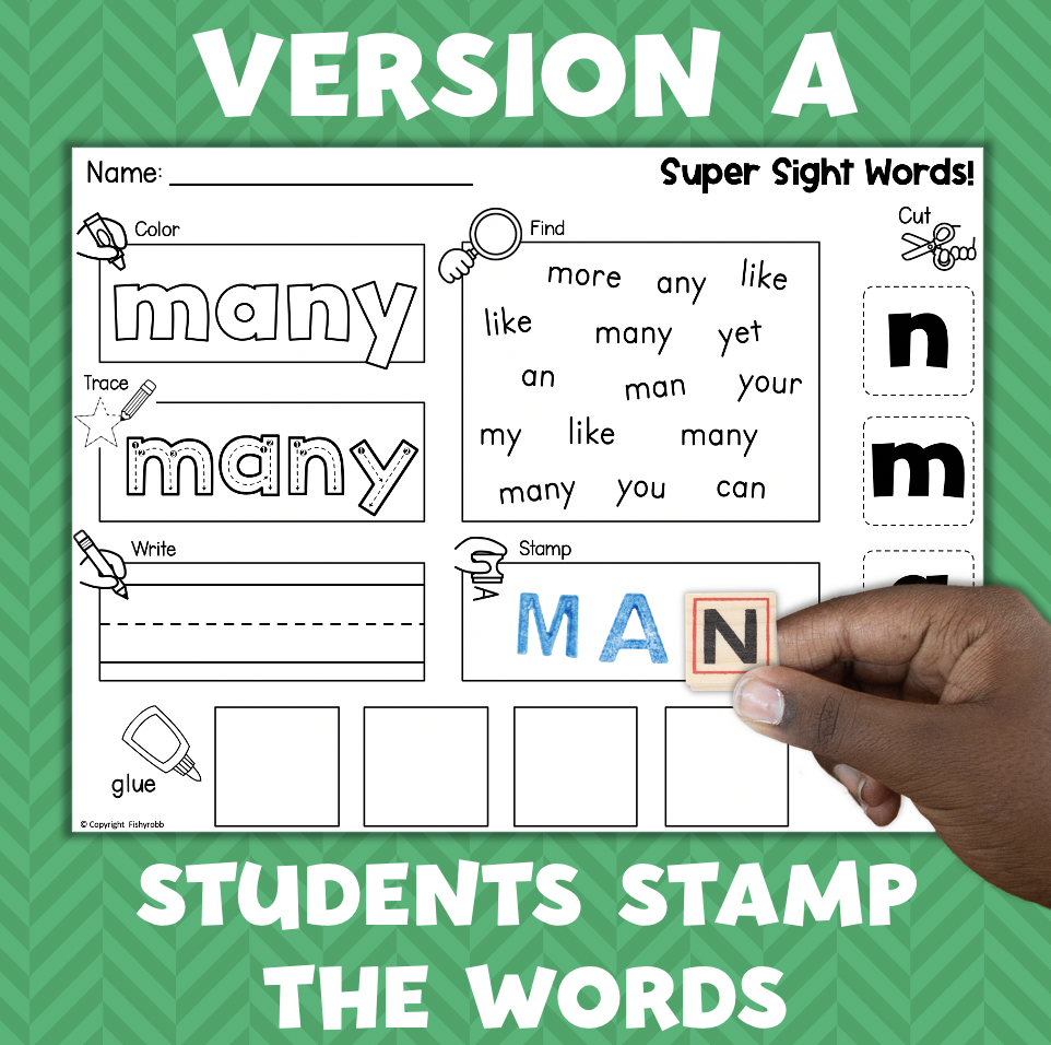 Kindergarten Sight Word Practice High Frequency | Made By Teachers