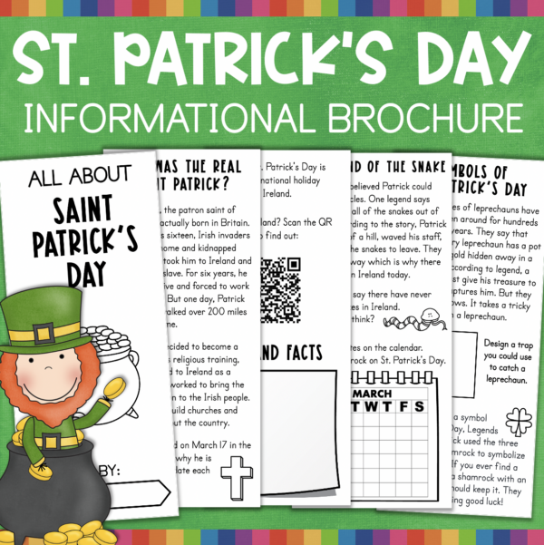 ST. PATRICK'S DAY Activity Informational Brochure - Made By Teachers