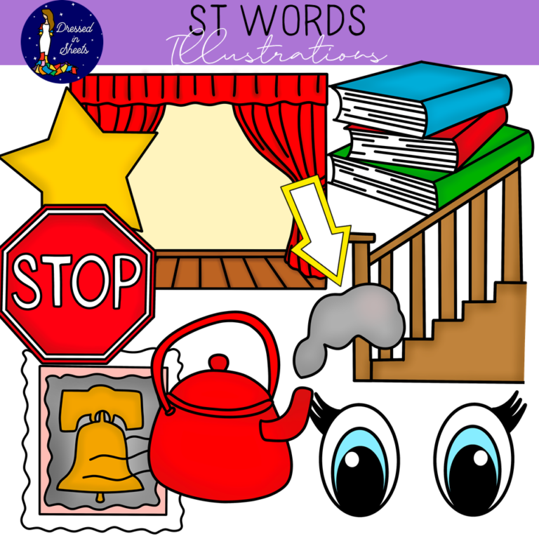 ST Words Clip Art - Made By Teachers