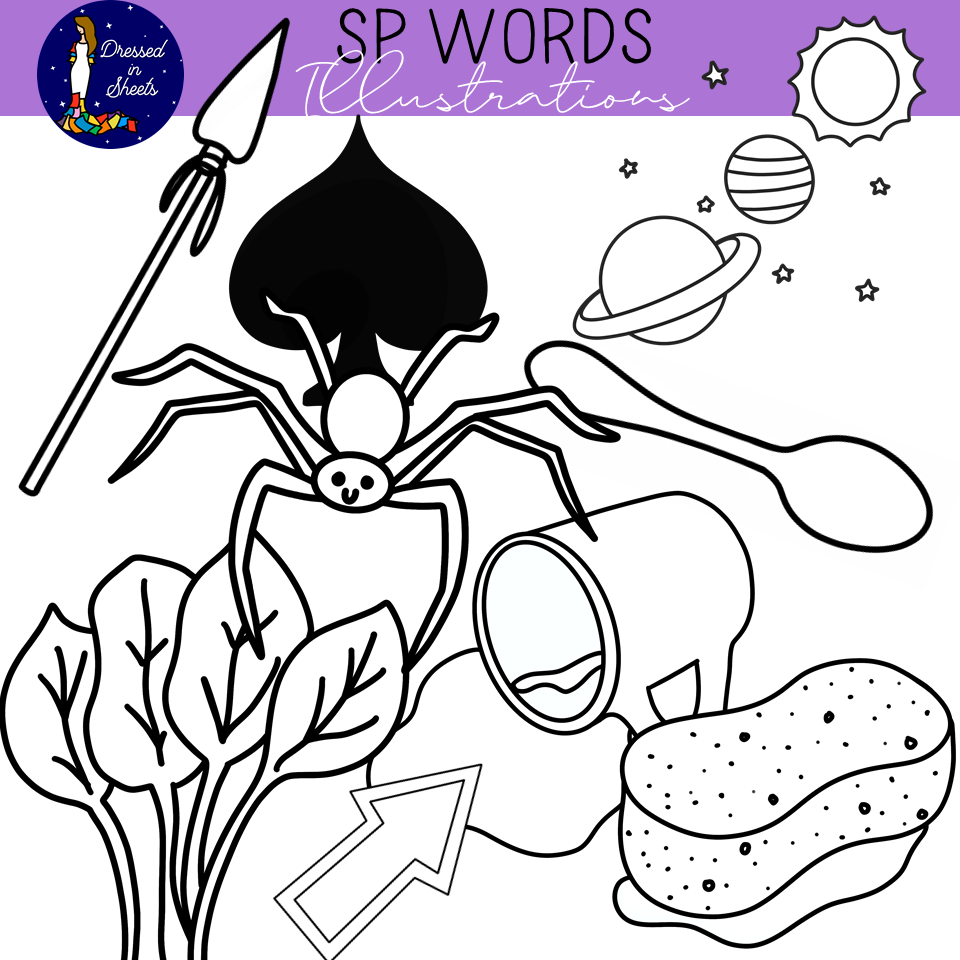 SP Words Clip Art | Made By Teachers