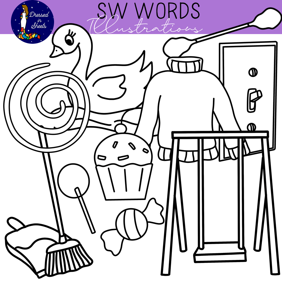 SW Words Clip Art | Made By Teachers