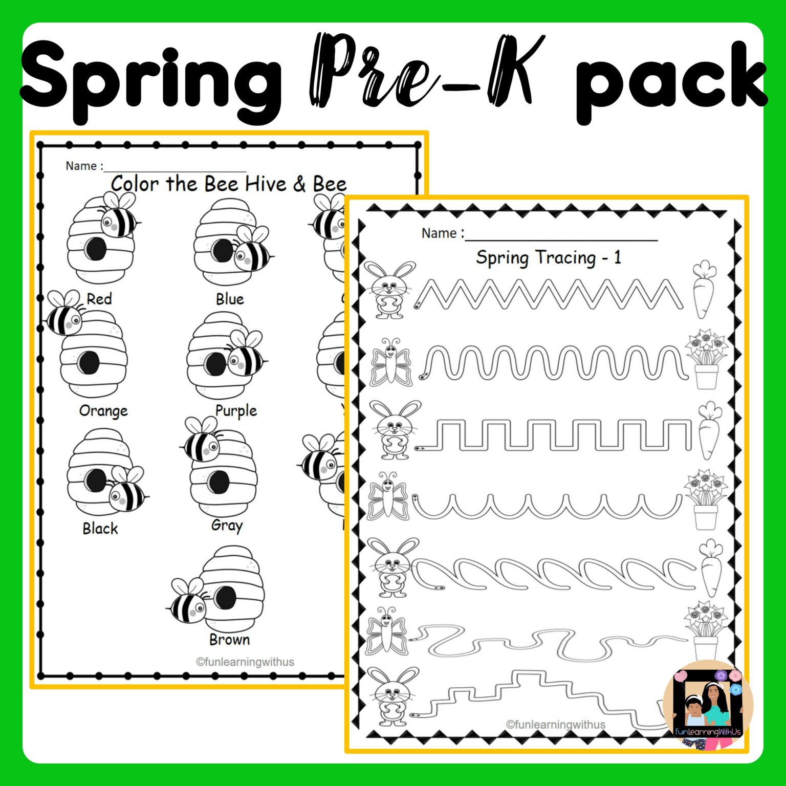 Spring Learning Pack for Preschool & Pre-K - Made By Teachers
