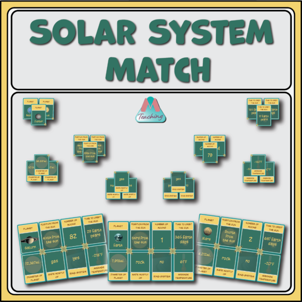 Science Center - Solar System Match | Made By Teachers