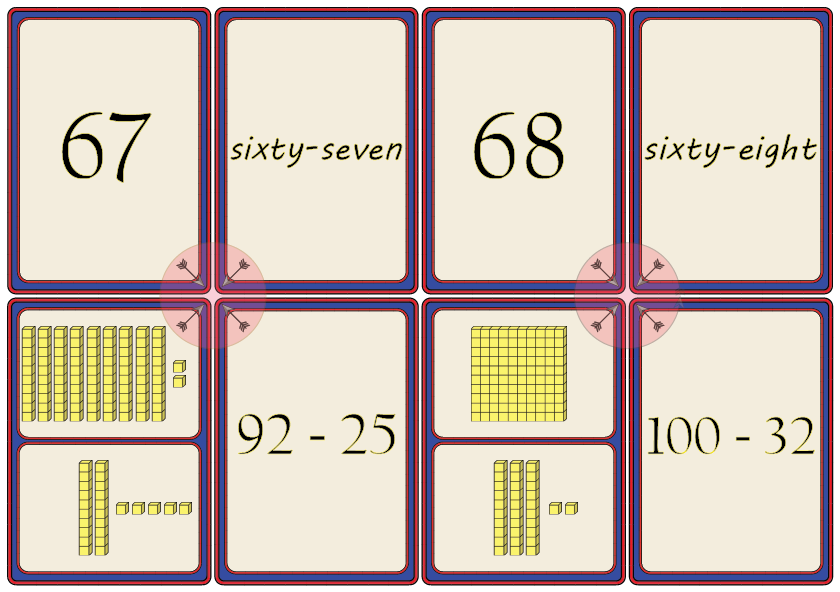 Math Center - Concept Match Subtraction 11-100 - Made By Teachers
