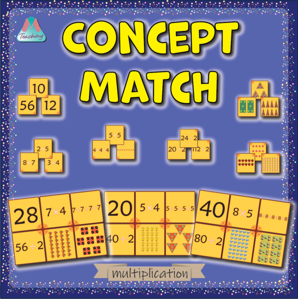 Math Center - Concept Match Multiplication - Made By Teachers