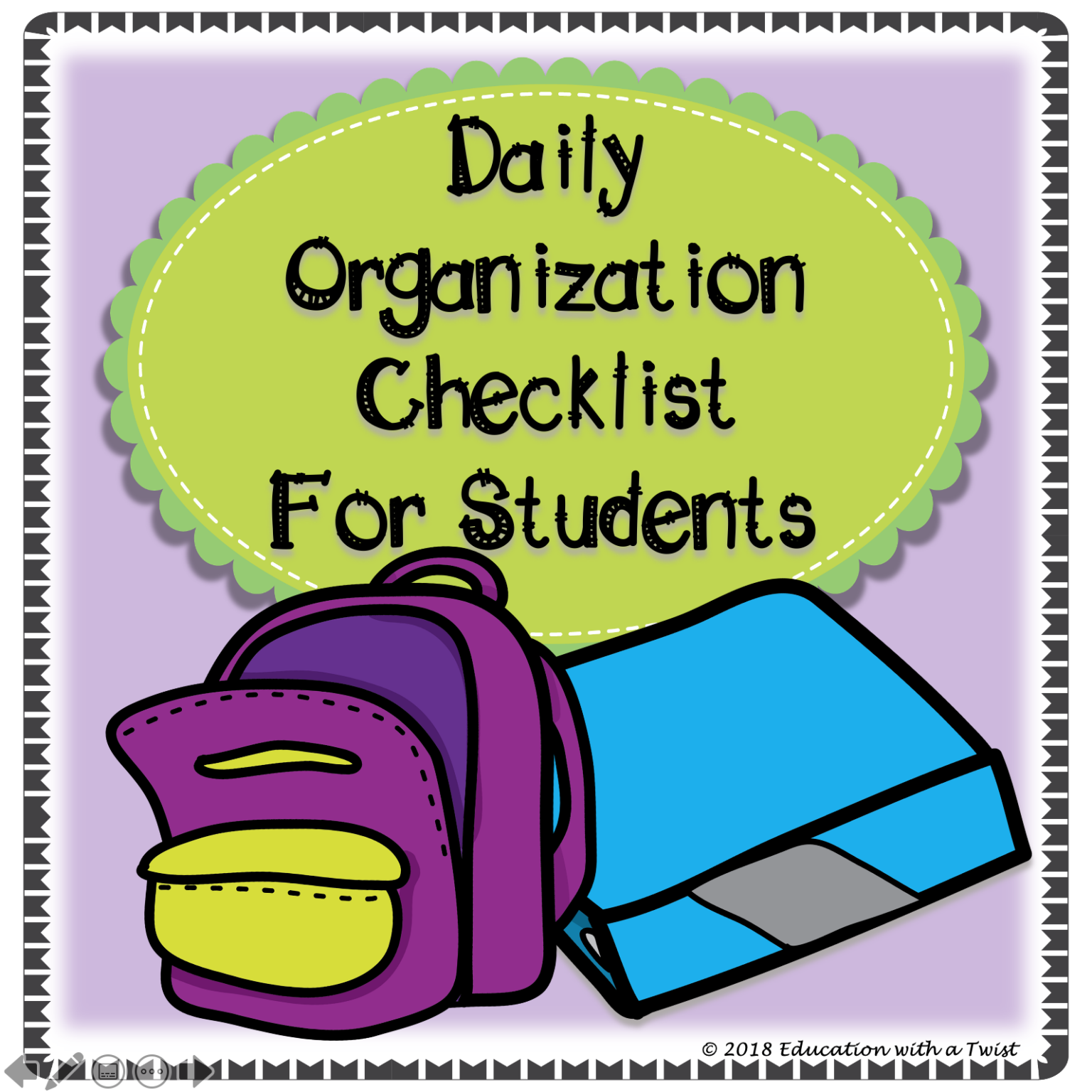 Organization Checklist For Students Made By Teachers