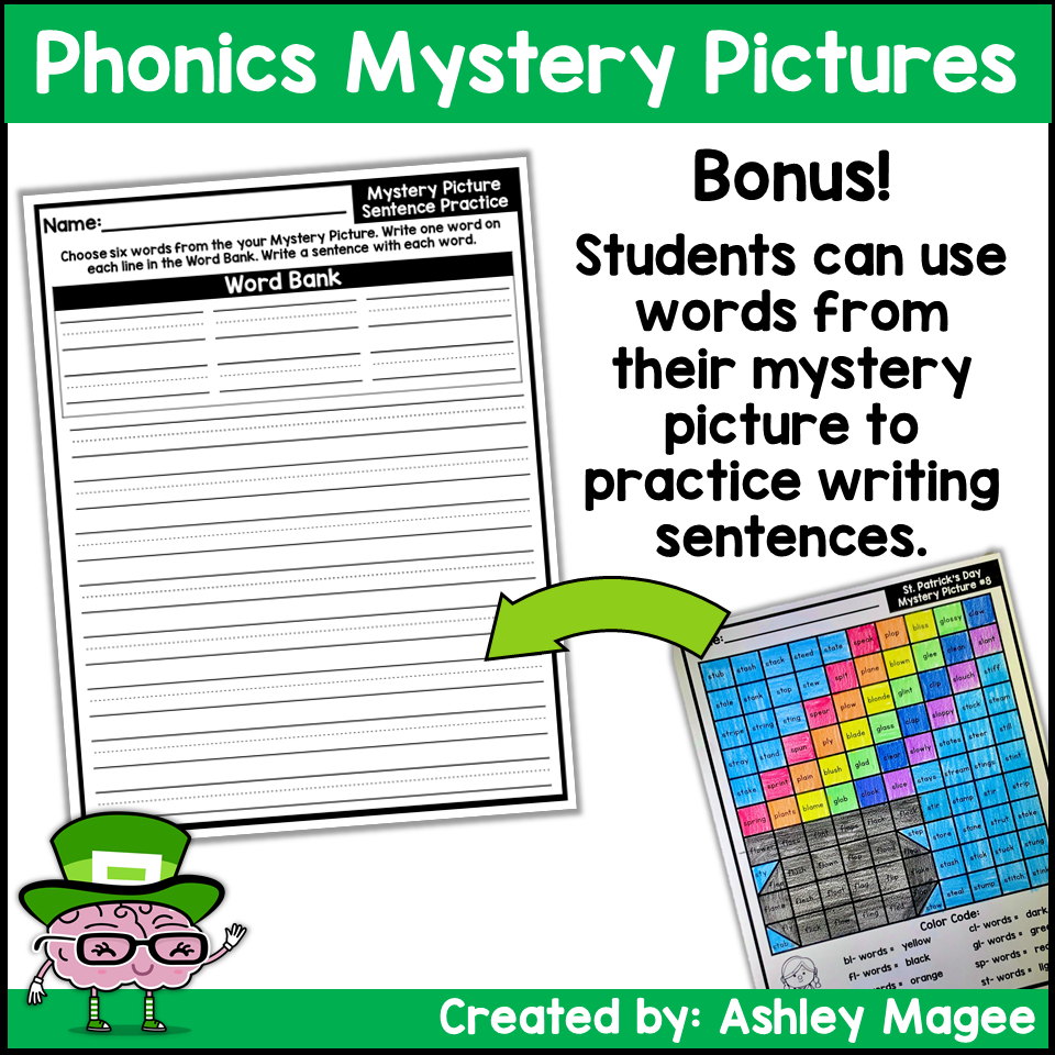 St. Patrick's Day Phonics Mystery Pictures | Made By Teachers
