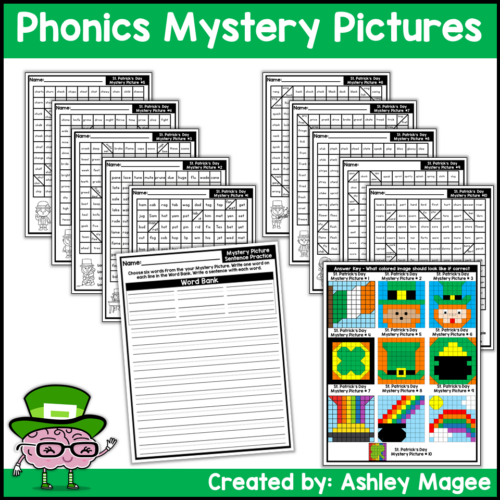St. Patrick's Day Phonics Mystery Pictures - Made By Teachers