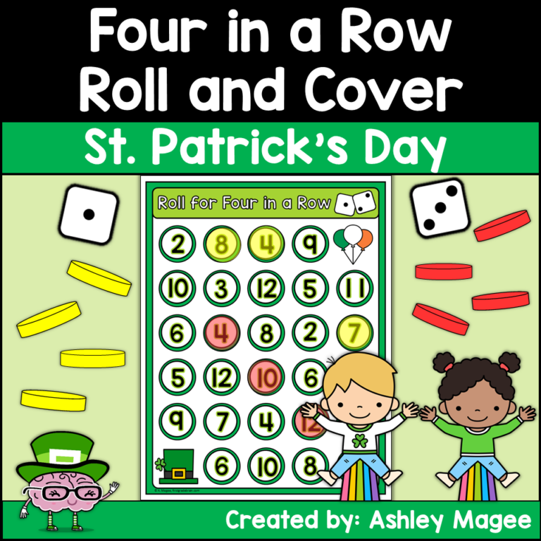 St. Patrick's Day Four in a Row Addition Games | Made By Teachers
