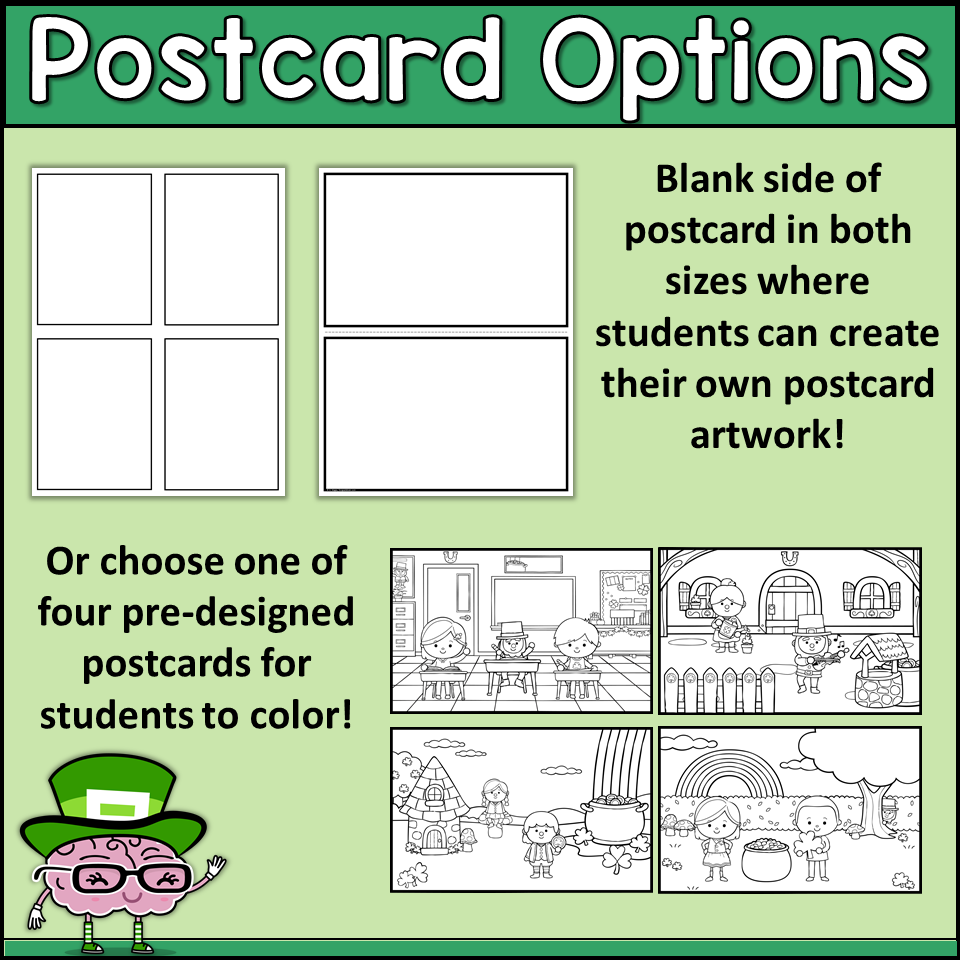 Postcards for Pals: St. Patrick's Day Center | Made By Teachers