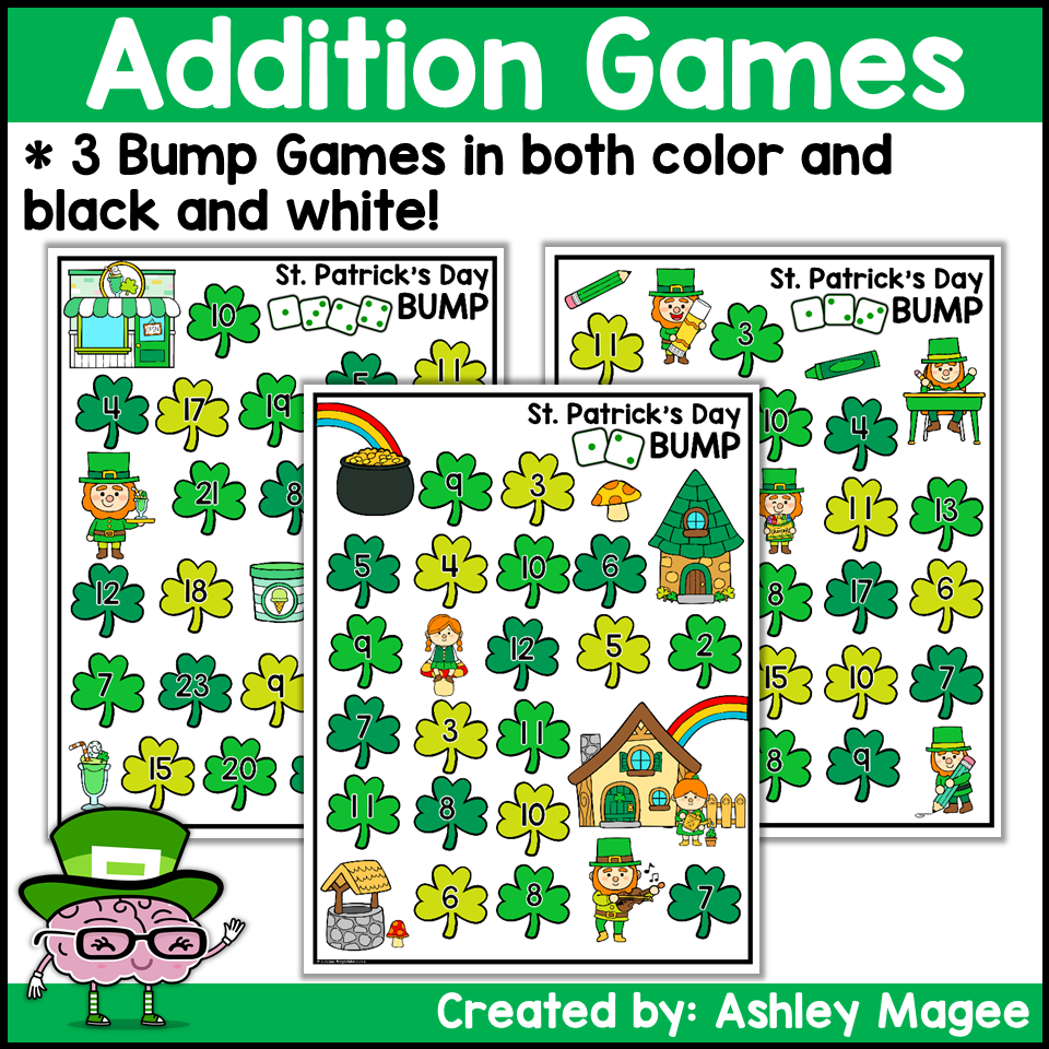 St. Patrick's Day Addition Games - Made By Teachers