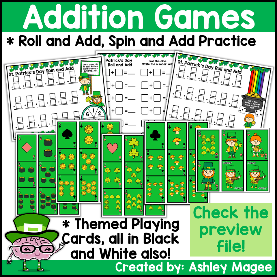 St. Patrick's Day Addition Games - Made By Teachers