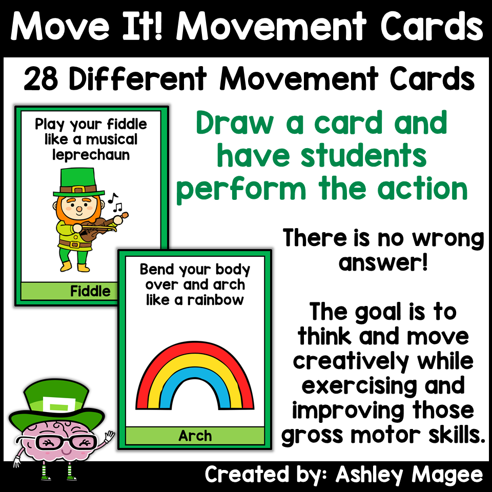 Move It! Movement Cards St. Patrick's Day Theme | Made By Teachers