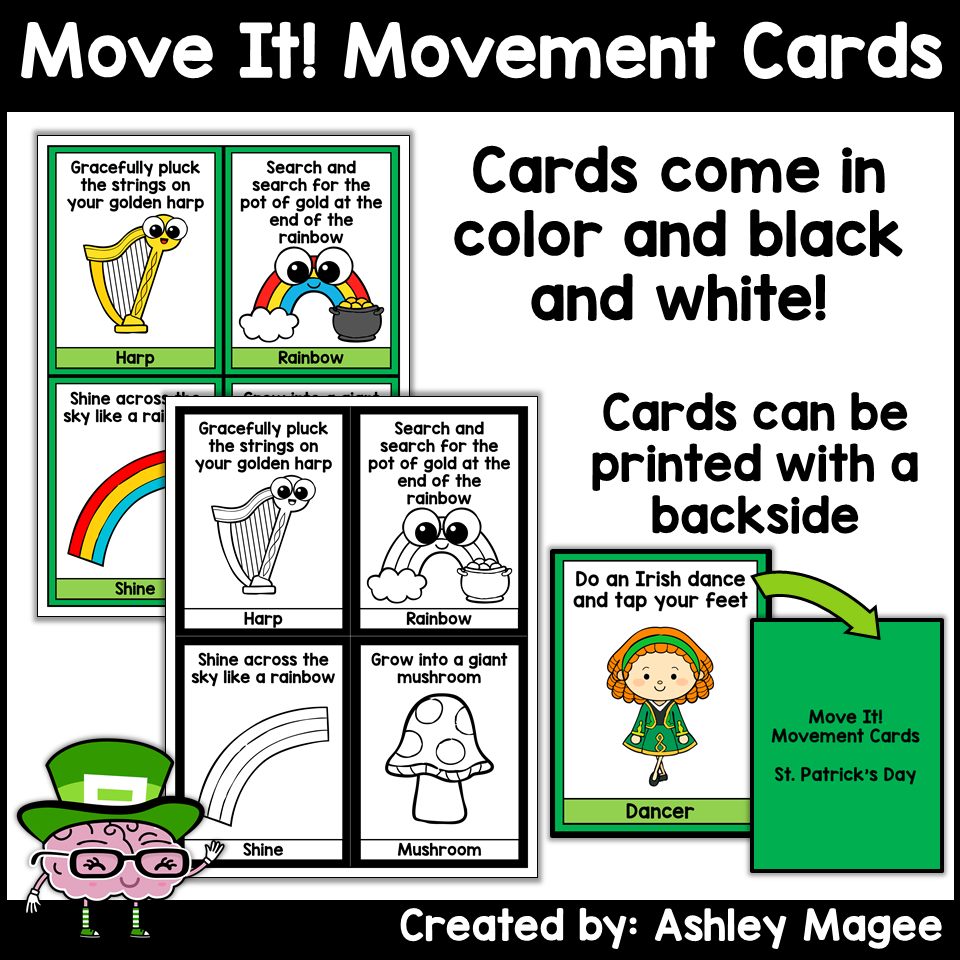 Move It! Movement Cards St. Patrick's Day Theme | Made By Teachers