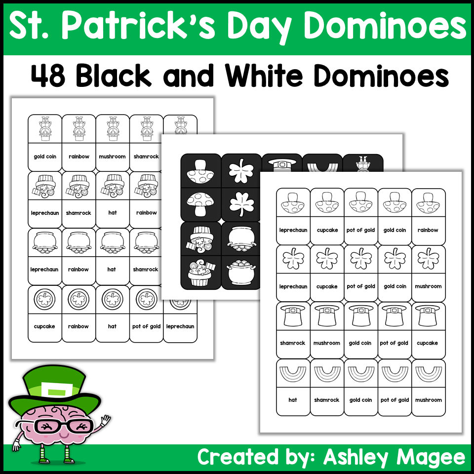 St. Patrick's Day Domino Game with Writing | Made By Teachers