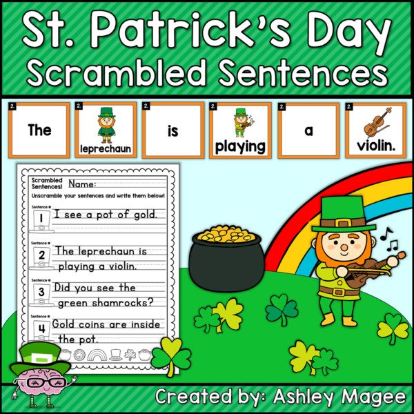 St. Patrick's Day Scrambled Sentences Center | Made By Teachers