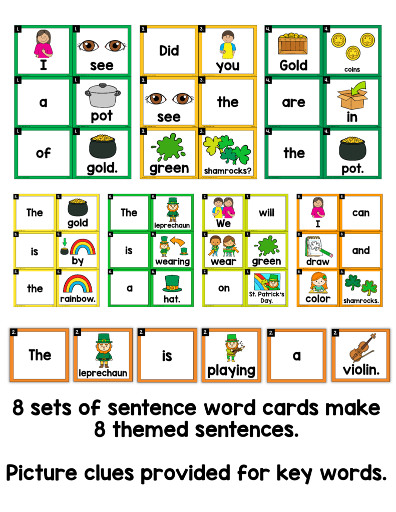 St. Patrick's Day Scrambled Sentences Center | Made By Teachers