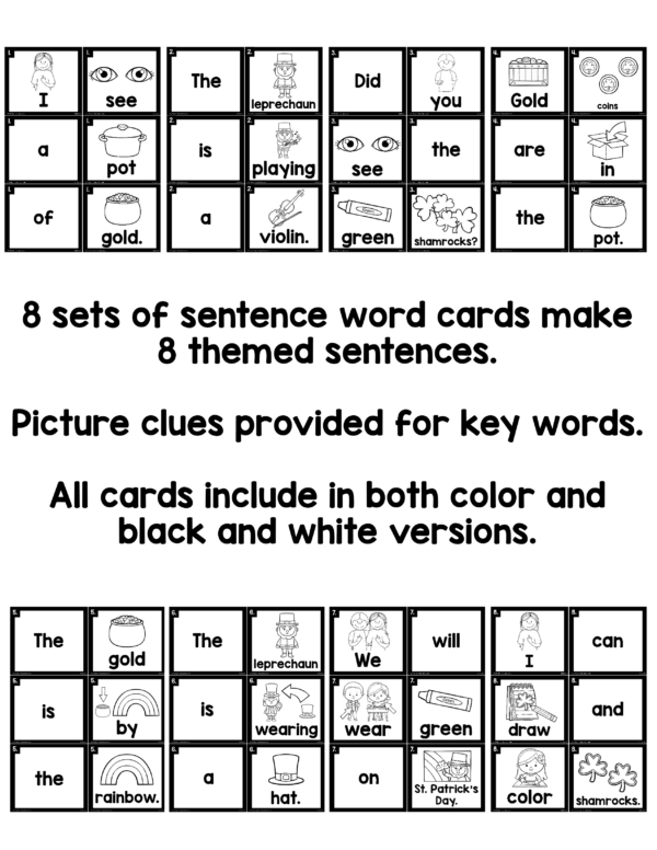 St. Patrick's Day Scrambled Sentences Center | Made By Teachers