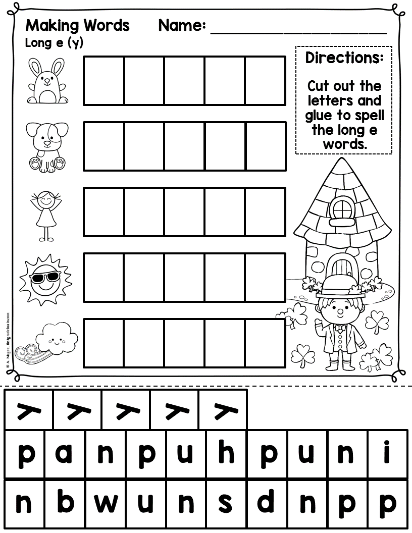 Lucky Leprechauns Long e (y) Phonics Game - Made By Teachers