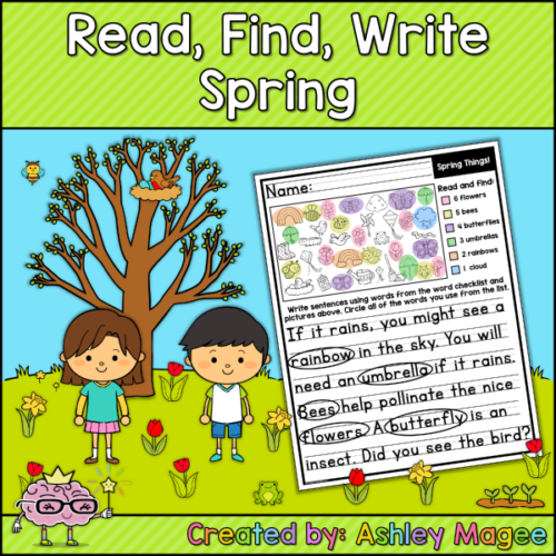 Read, Find, Write Spring A writing center activity | Made By Teachers