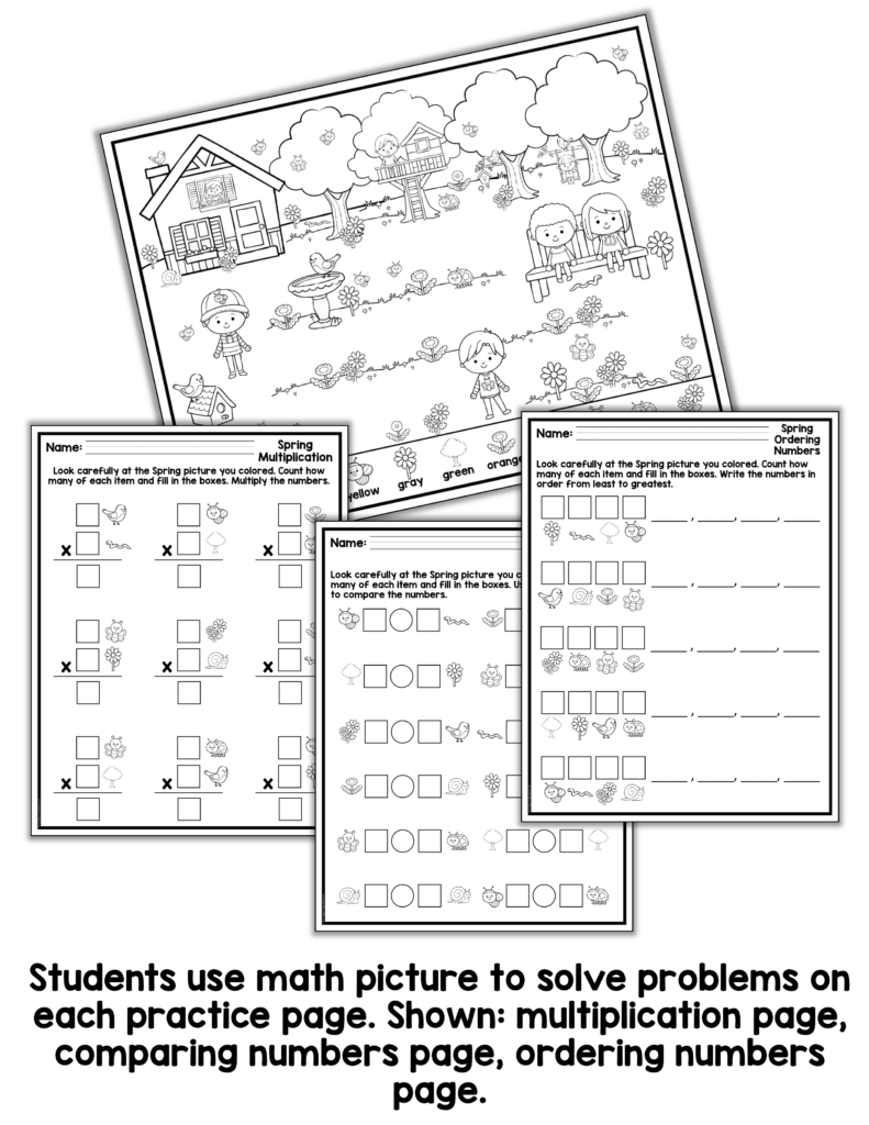 Spring Math Picture Pages - Made By Teachers
