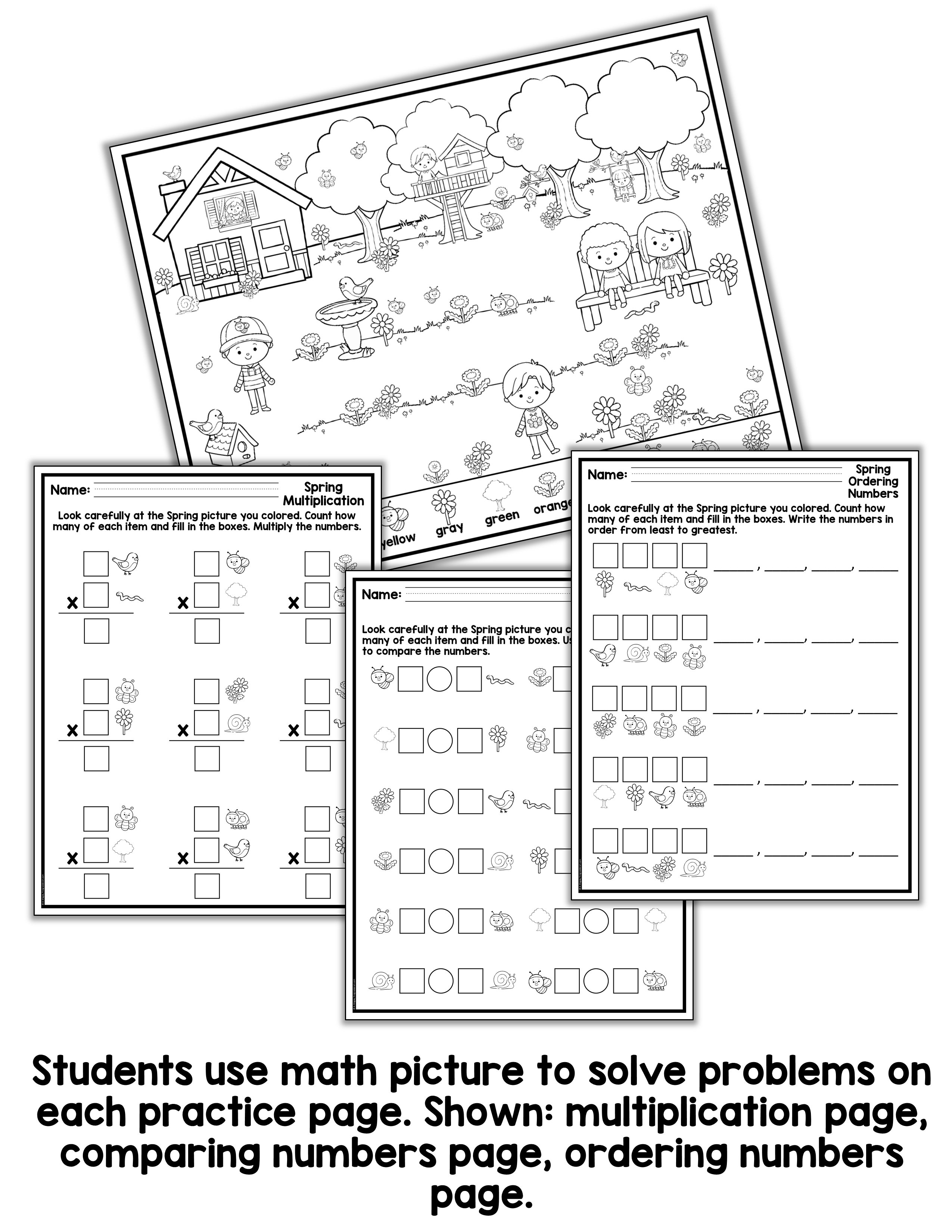 Spring Math Picture Pages - Made By Teachers