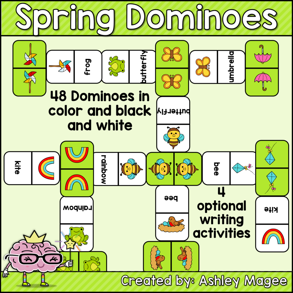 Spring Domino Game with Writing | Made By Teachers