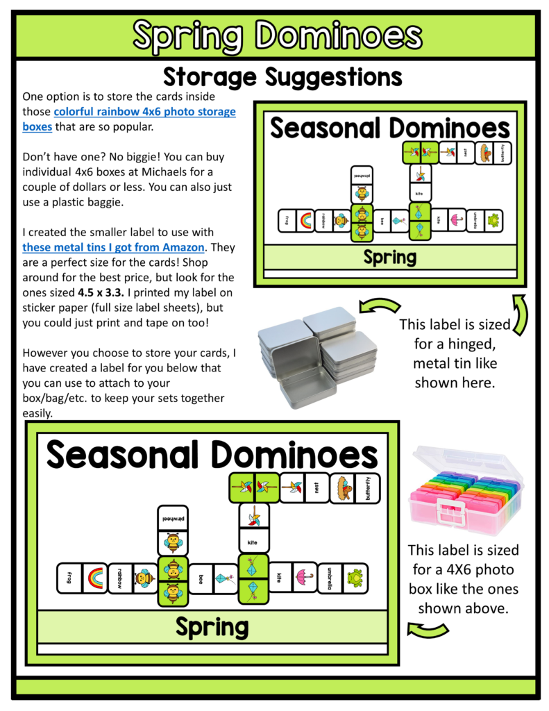 Spring Domino Game with Writing | Made By Teachers