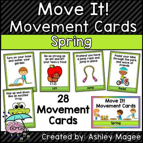 Move It! Movement Cards Spring Theme Brain Breaks - Made By Teachers