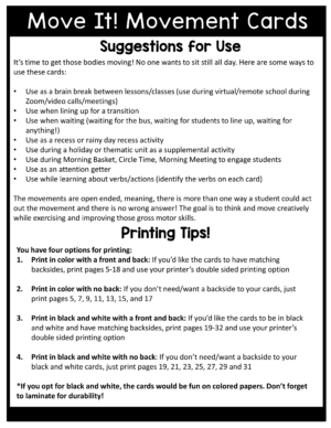 Move It! Movement Cards Spring Theme Brain Breaks - Made By Teachers