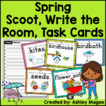 Spring Handwriting Scoot Write the Room Task Cards - Made By Teachers