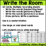 Spring Handwriting Scoot Write the Room Task Cards | Made By Teachers