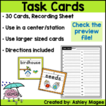 Spring Handwriting Scoot Write the Room Task Cards | Made By Teachers