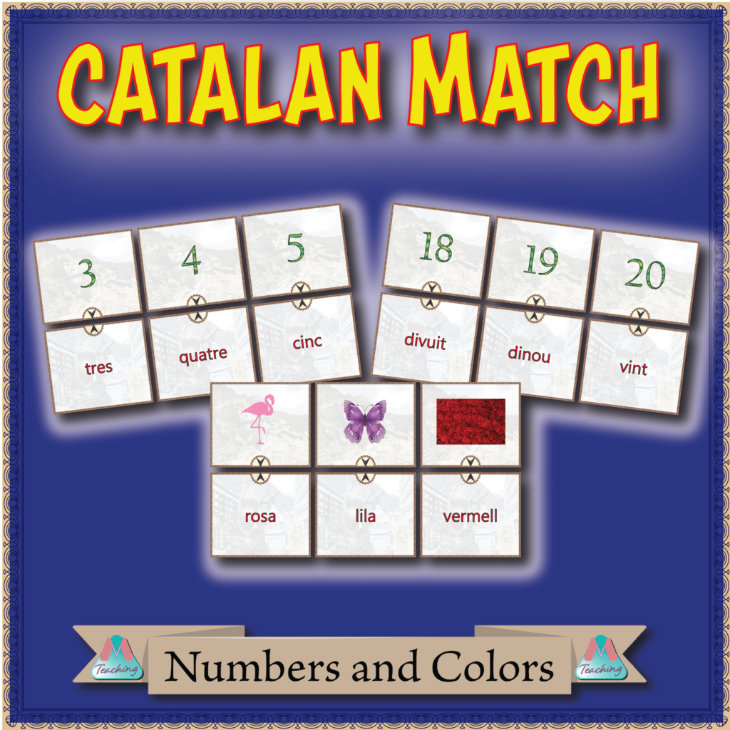 Catalan Match - Numbers and Colors | Made By Teachers