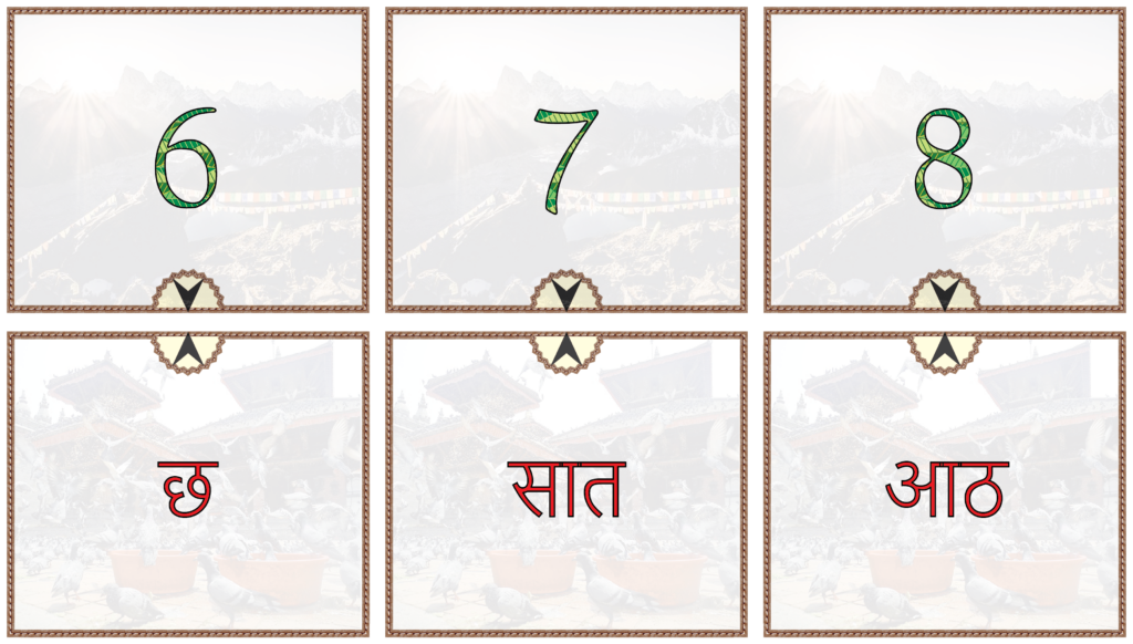 Nepali Match - Numbers and Colors - Made By Teachers