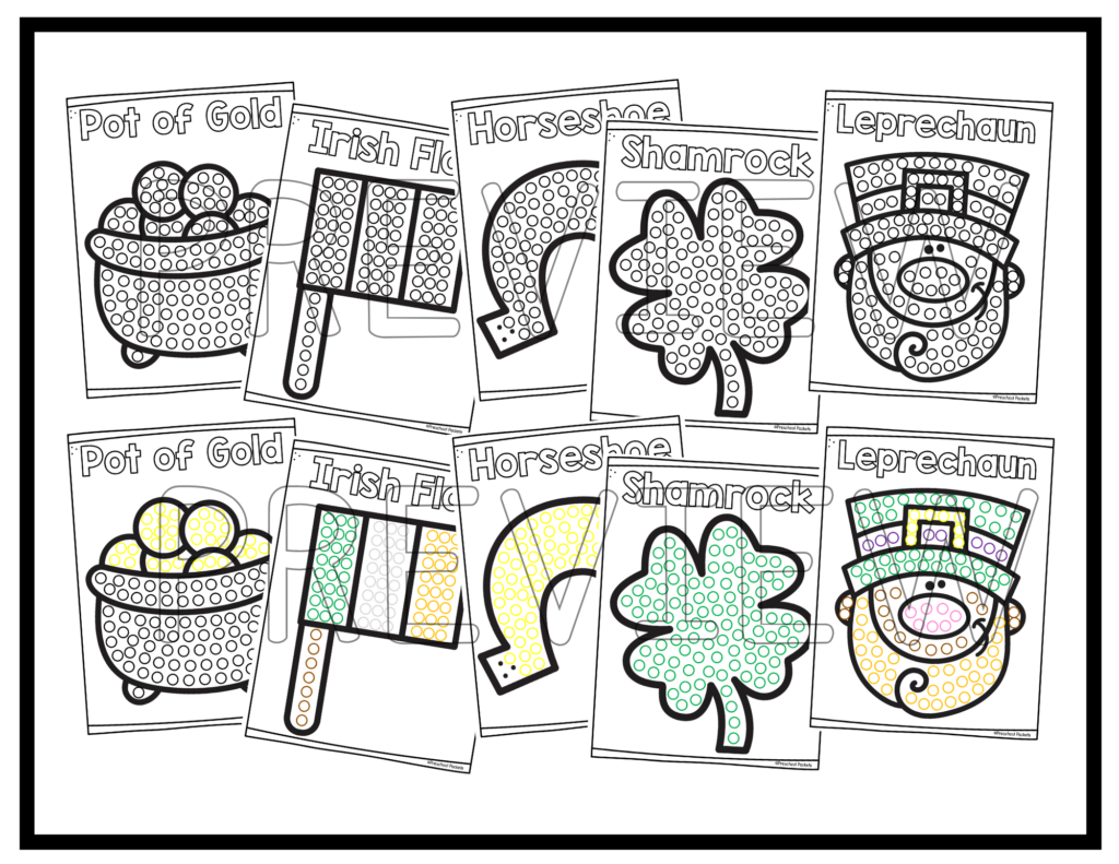 St Patricks Q Tip Crafts Fine Motor | Made By Teachers