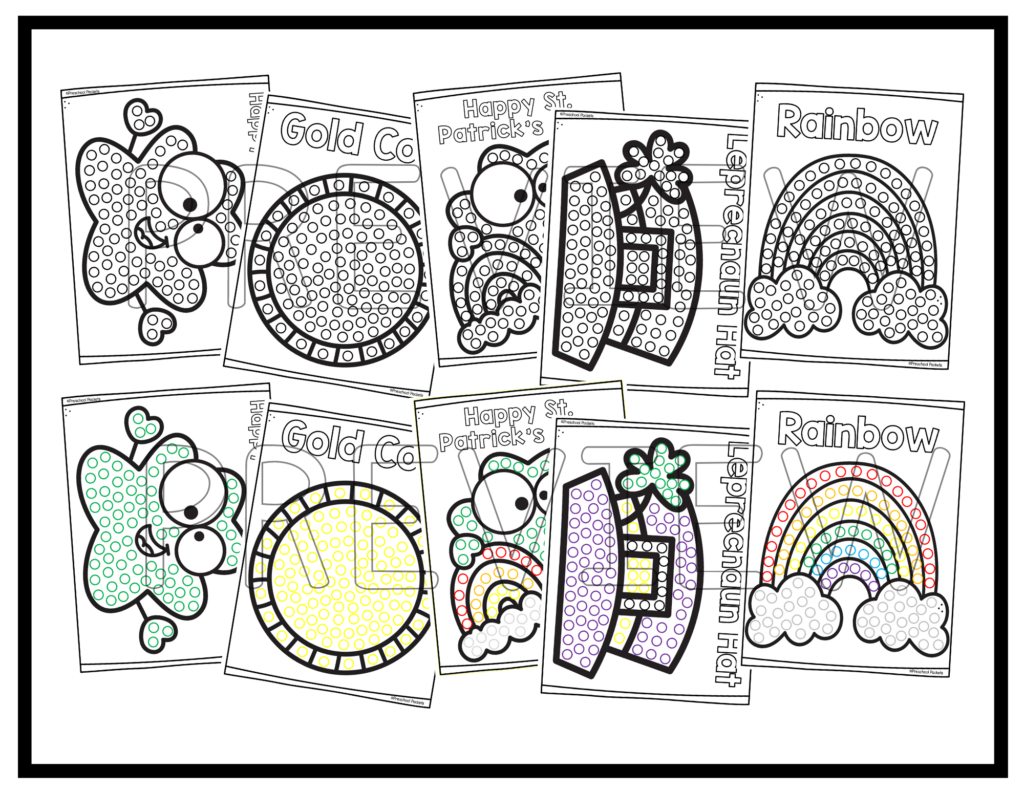 St Patricks Q Tip Crafts Fine Motor | Made By Teachers