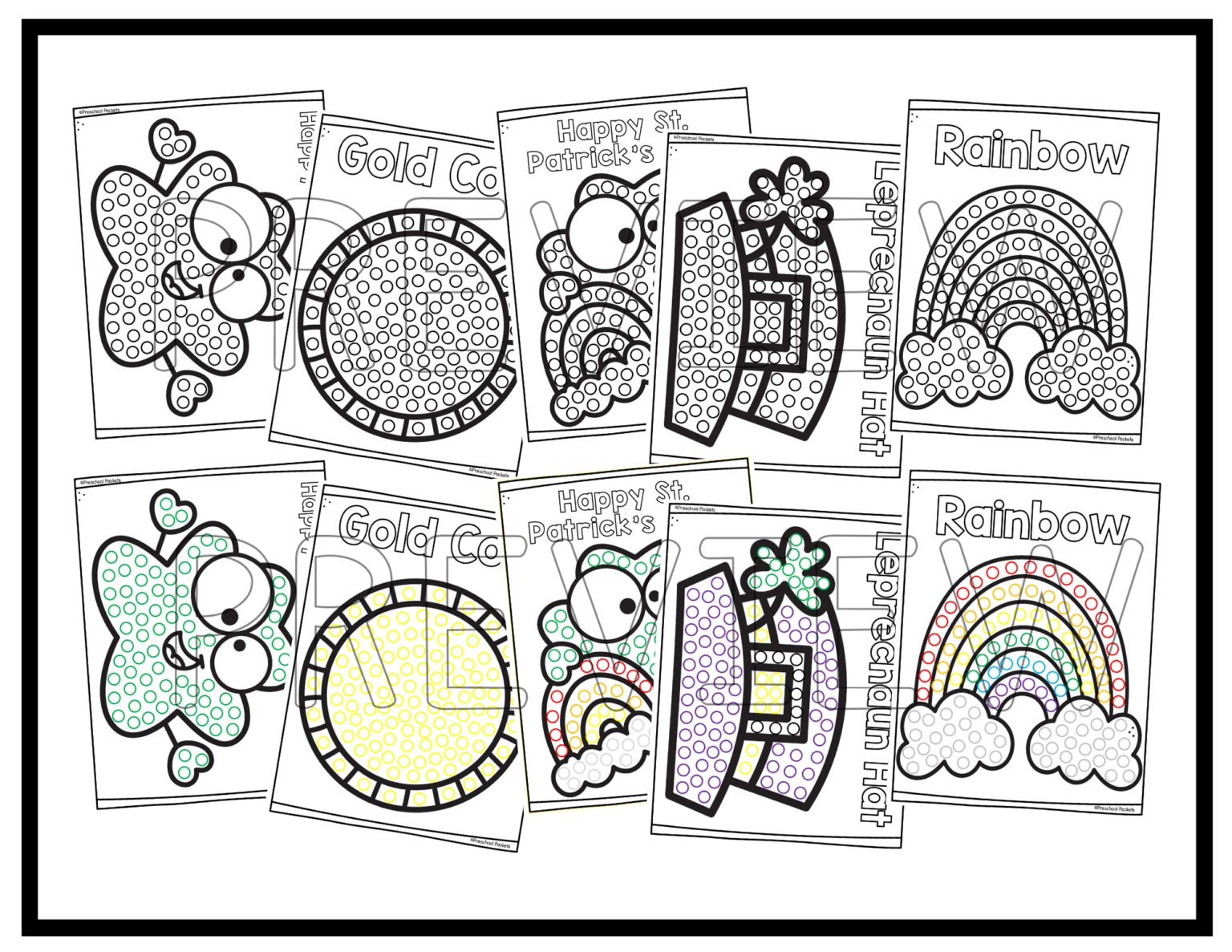 St Patricks Q Tip Crafts Fine Motor | Made By Teachers