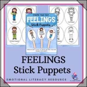 Feelings Stick Puppet Show and Craft - Made By Teachers