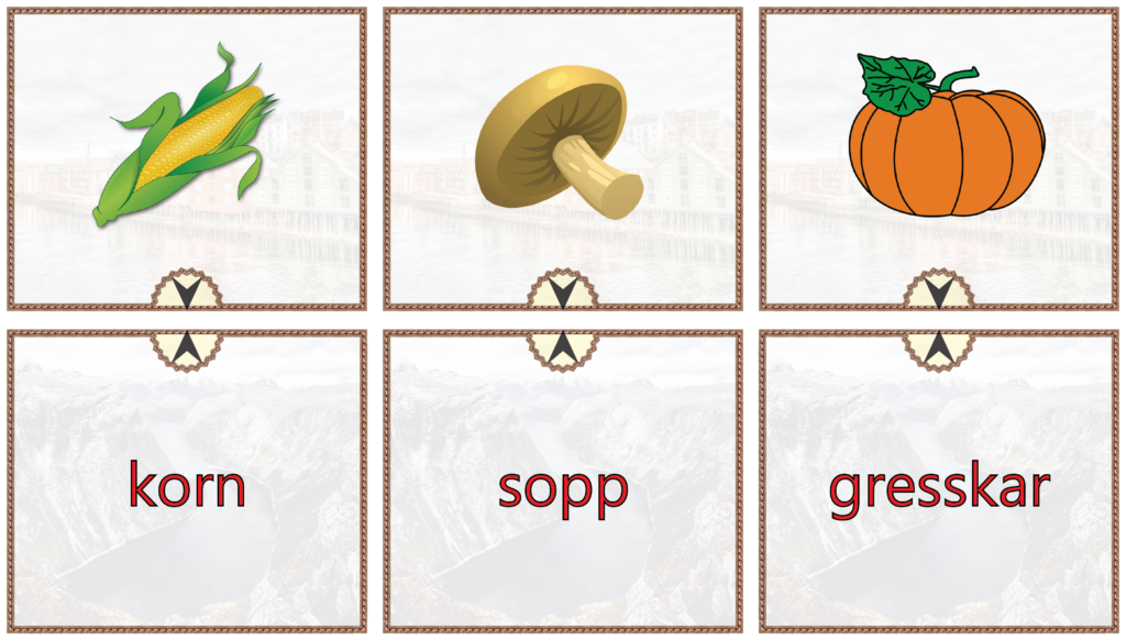 Norwegian Match - Fruits and Vegetables - Made By Teachers