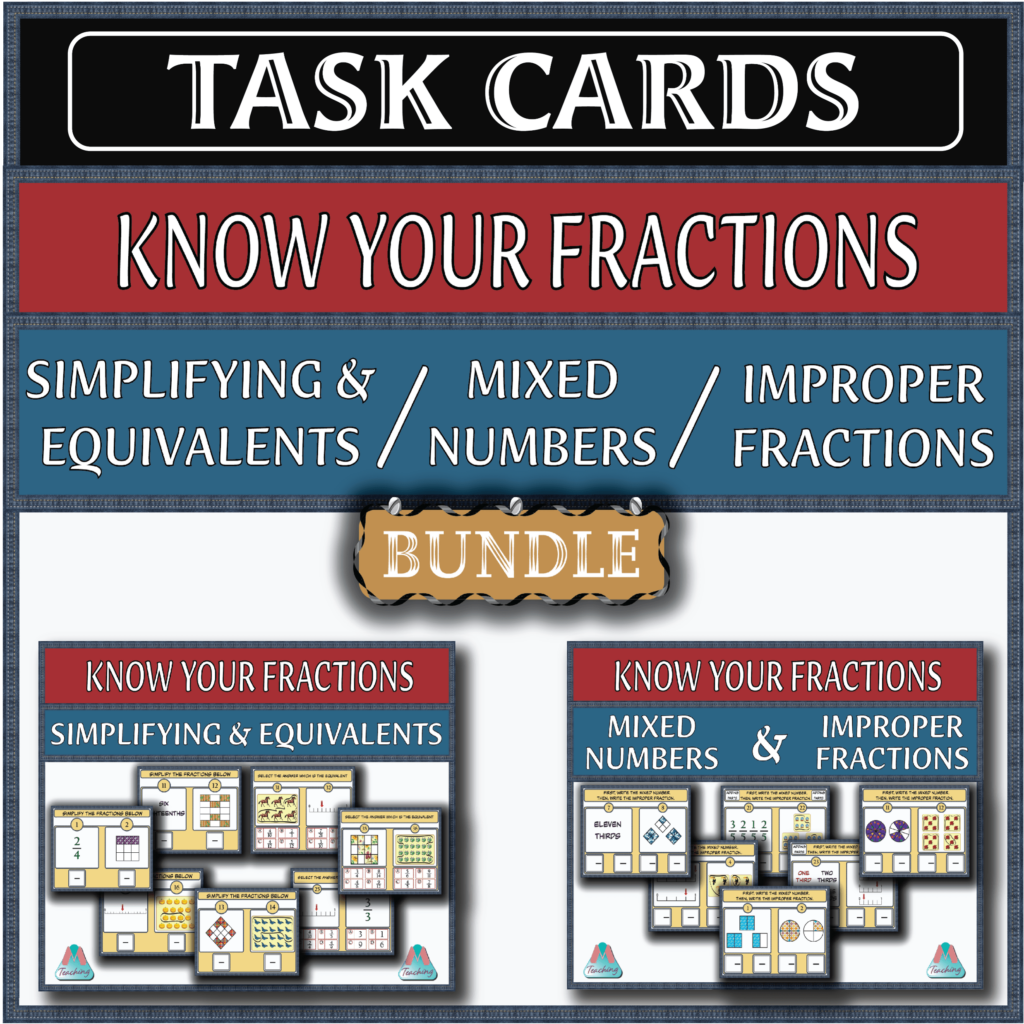 Know Your Fractions Task Cards Bundle | Made By Teachers