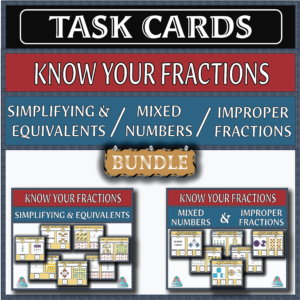 Know Your Fractions Task Cards Bundle | Made By Teachers