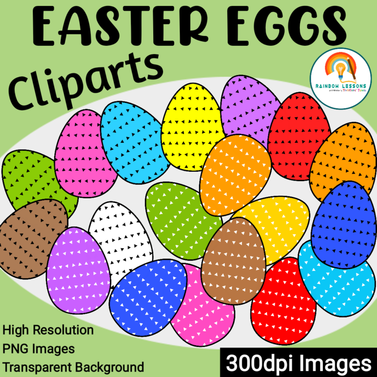 Easter Eggs Clipart | Colorful Easter Eggs Clipart | Made By Teachers