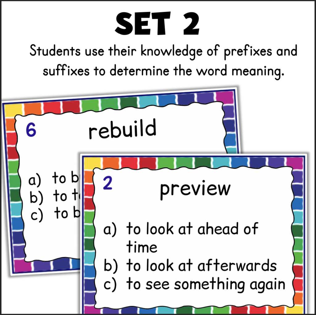 Prefixes and Suffixes Affixes Task Cards - Made By Teachers