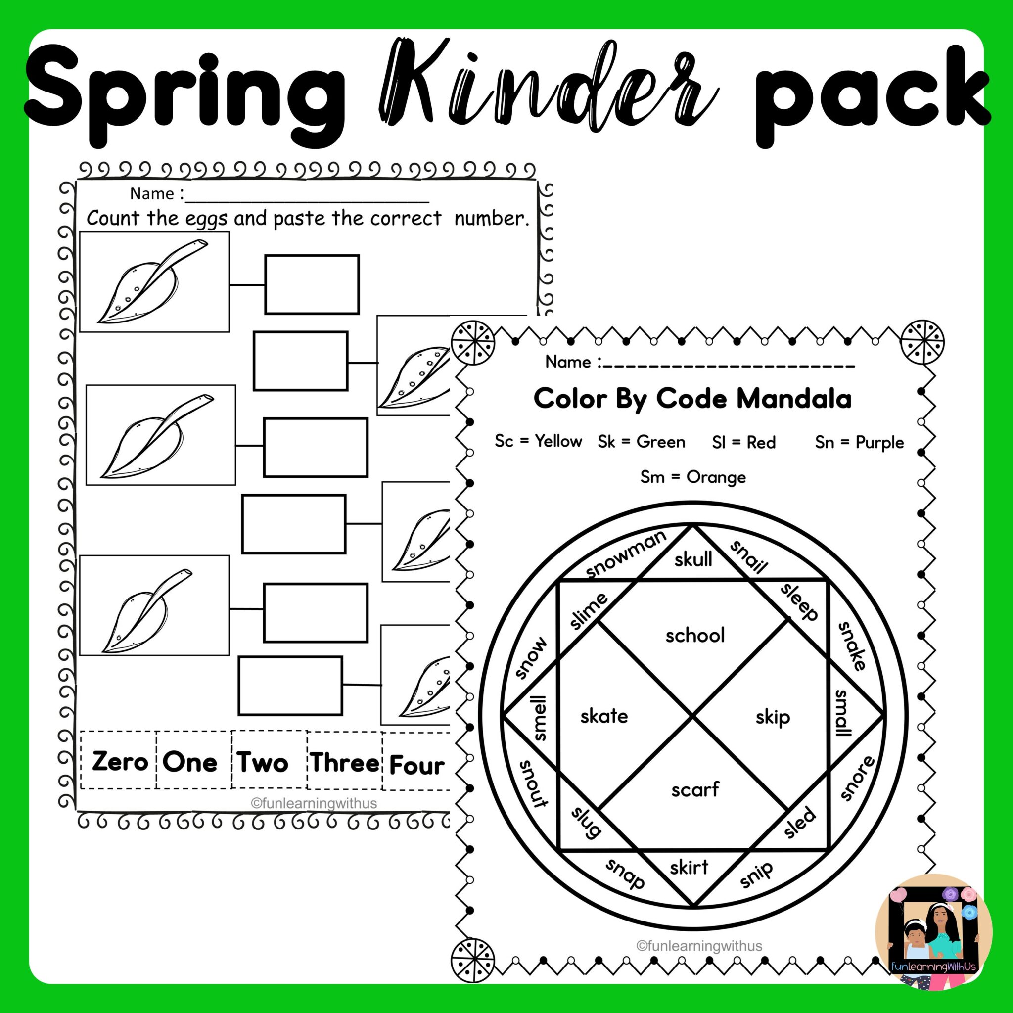 Spring Literacy & Numeracy Learning Kinder Pack | Made By Teachers