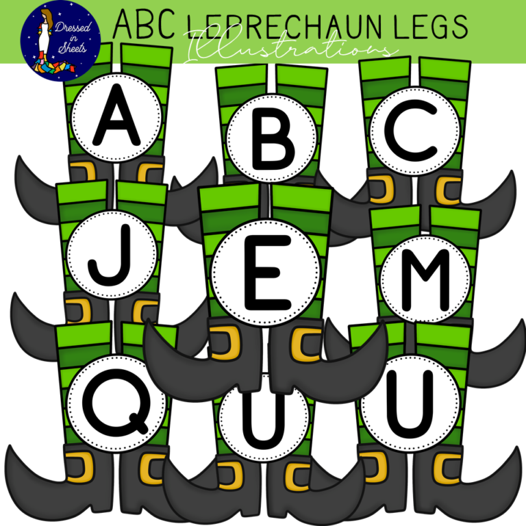 ABC Leprechaun Legs Clip Art | Made By Teachers